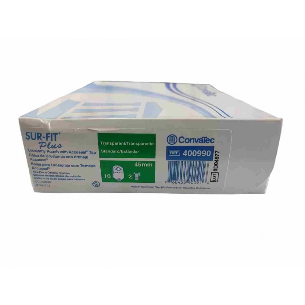 Buy ConvaTec 400990 sur-fit plus urostomy pouch clear 45mm (pack of 10 ...